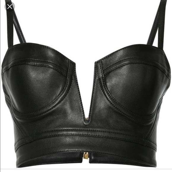Balmain | Tops | Balmain Original Leather Top | Poshmark